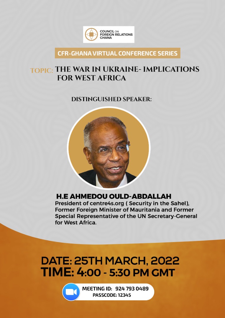 CFR-GHANA VIRTUAL CONFERENCE SERIES – Council on Foreign Relations Ghana